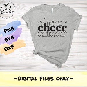 Cheer .svg .png and .dxf Clipart and or Layered Cut File for Cricut ...