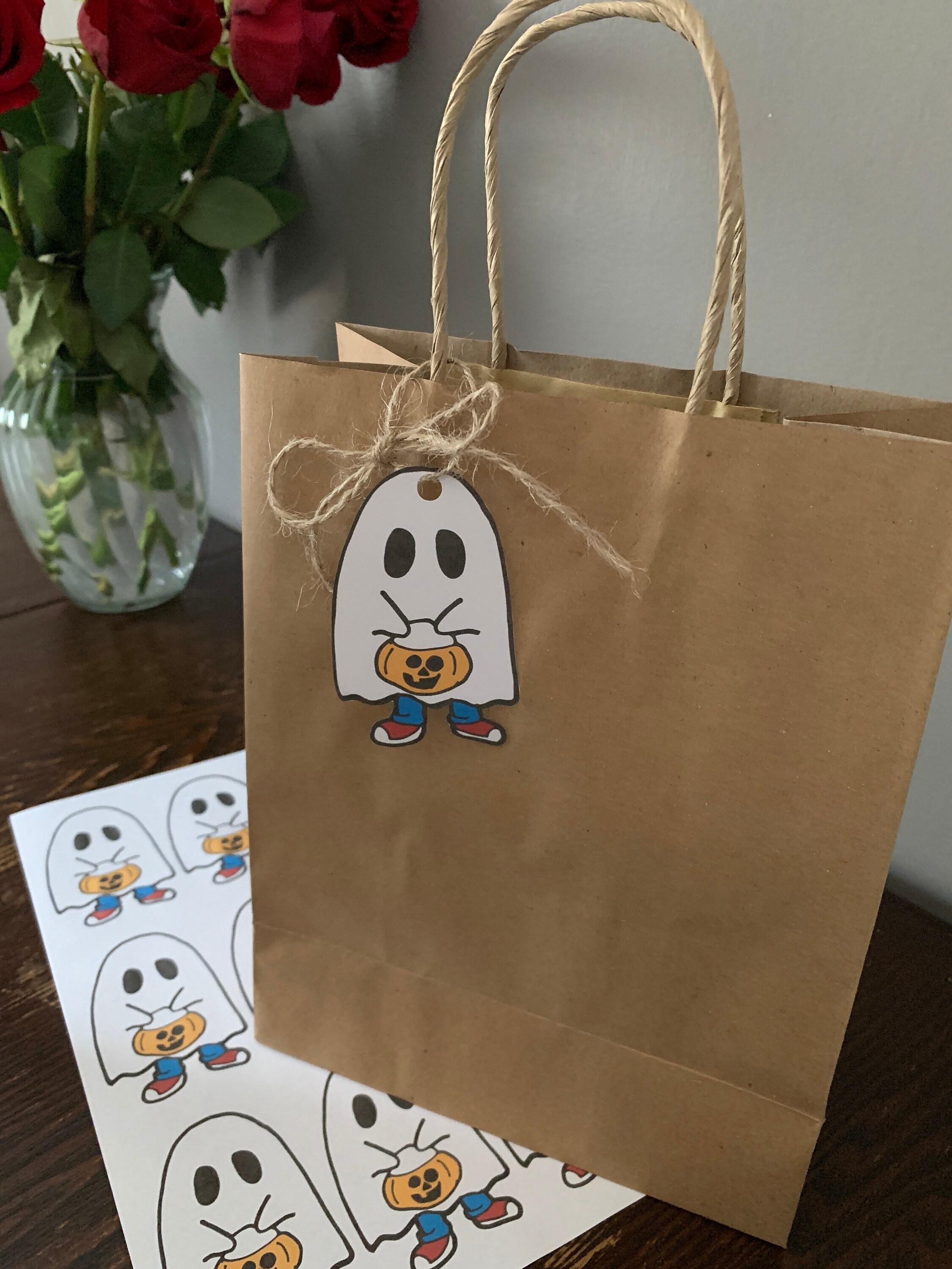 Cute Ghost Gift Tag for Halloween Printable - Instant Digital Download ...