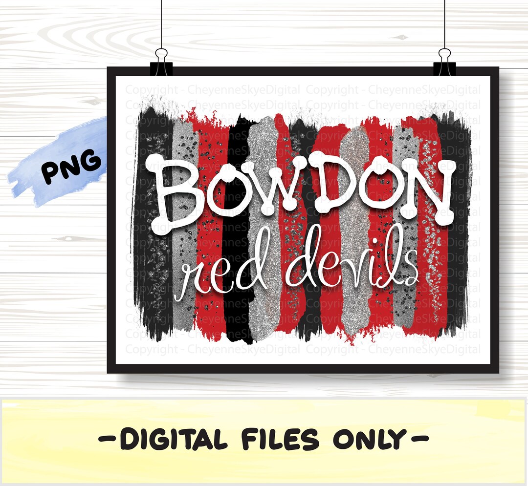 Bowdon Red Devil Fan Gear .png Clipart Sublimation DTF Printer Transfer ...