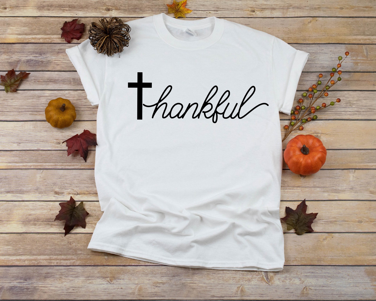 Thankful Cross Christian Thanksgiving SVG PNG and DXF Cut - Etsy