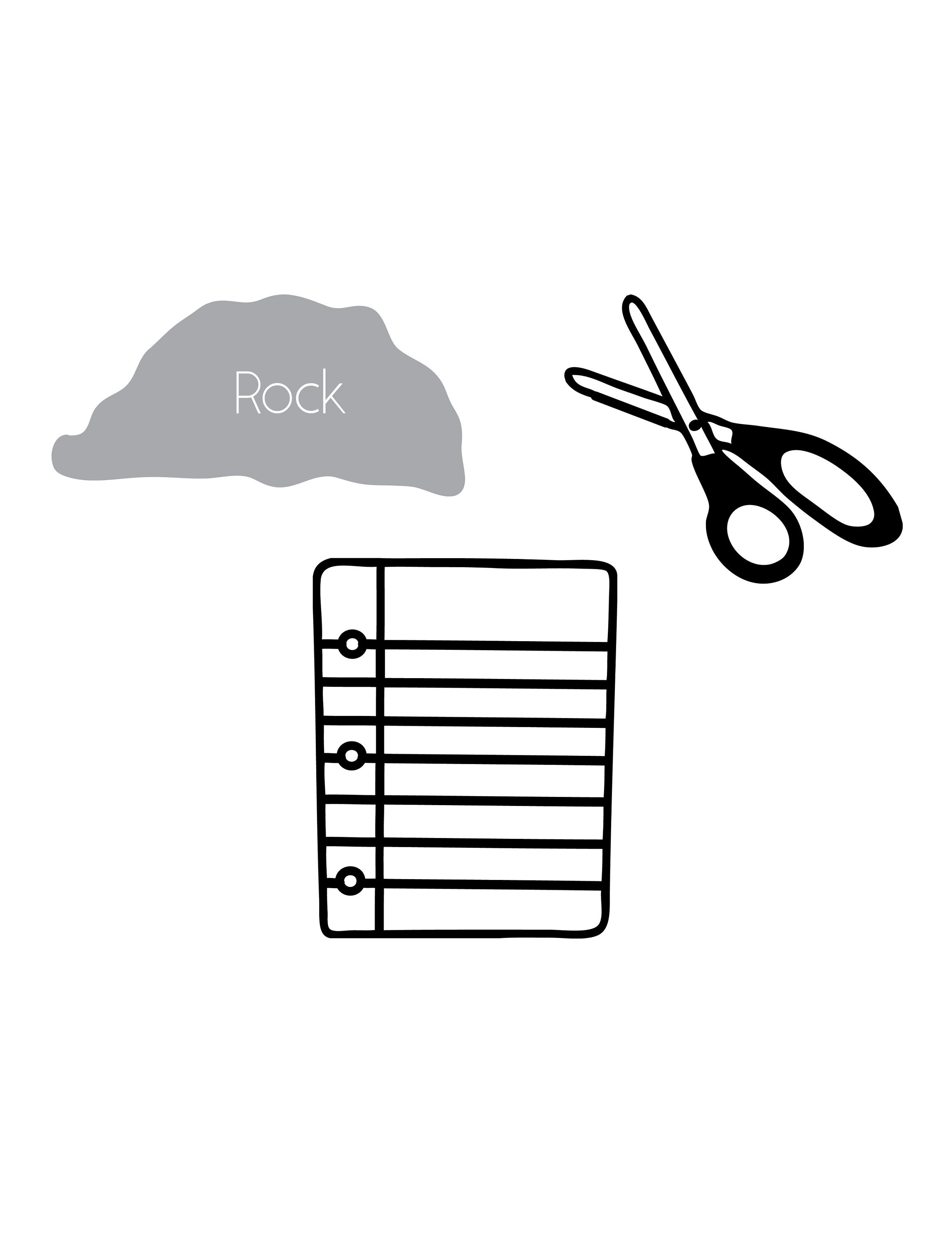 Rock Paper Scissors .svg .png and .dxf cut and/or clipart | Etsy