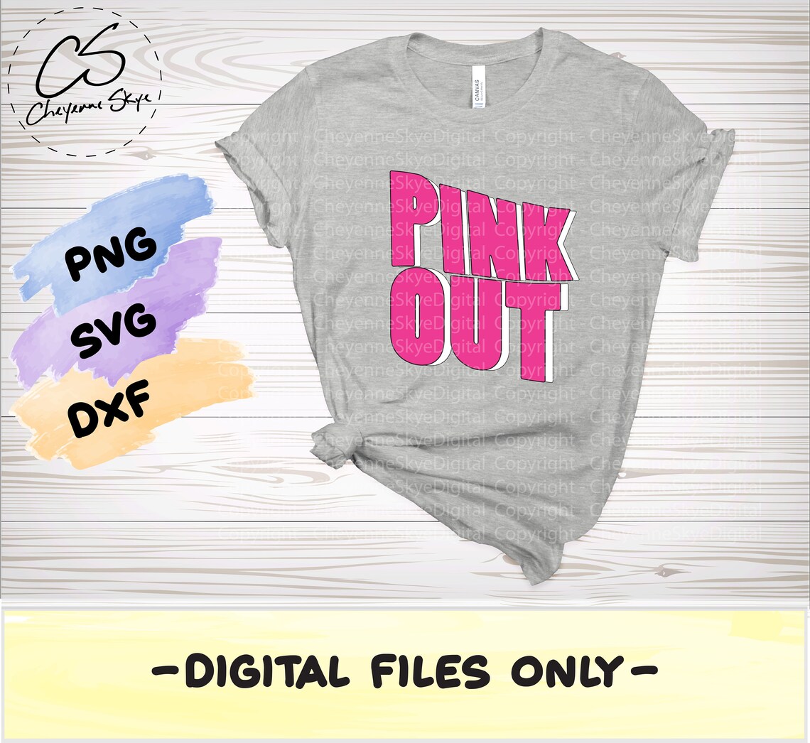 Hot Pink Out Svg Png Dxf for Cricut Sublimation Silhouette - Etsy