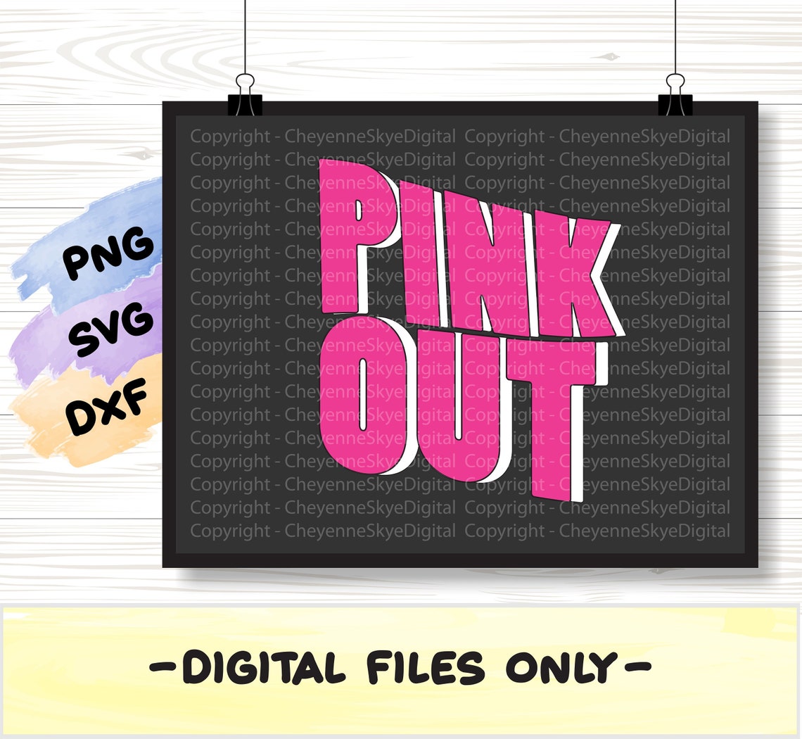 Hot Pink Out Svg Png Dxf for Cricut Sublimation Silhouette - Etsy