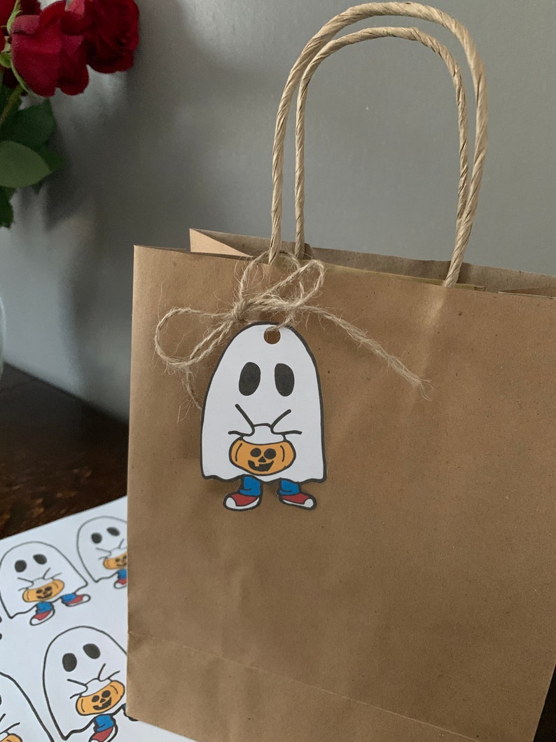 Cute Ghost Gift Tag for Halloween Printable Instant Digital - Etsy