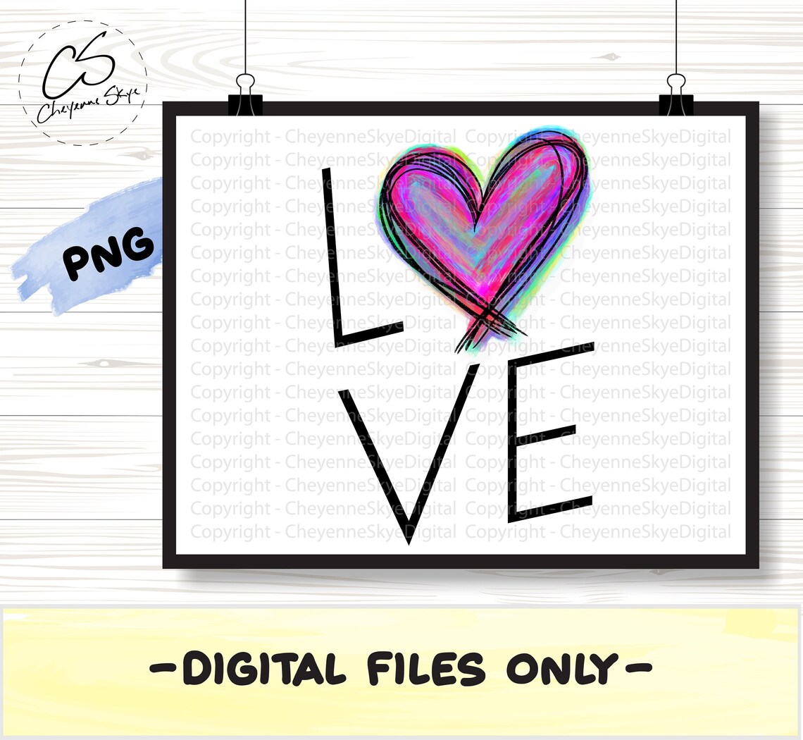 Valentines Day Heart Love .png Sublimation Dtf Transfer - Etsy