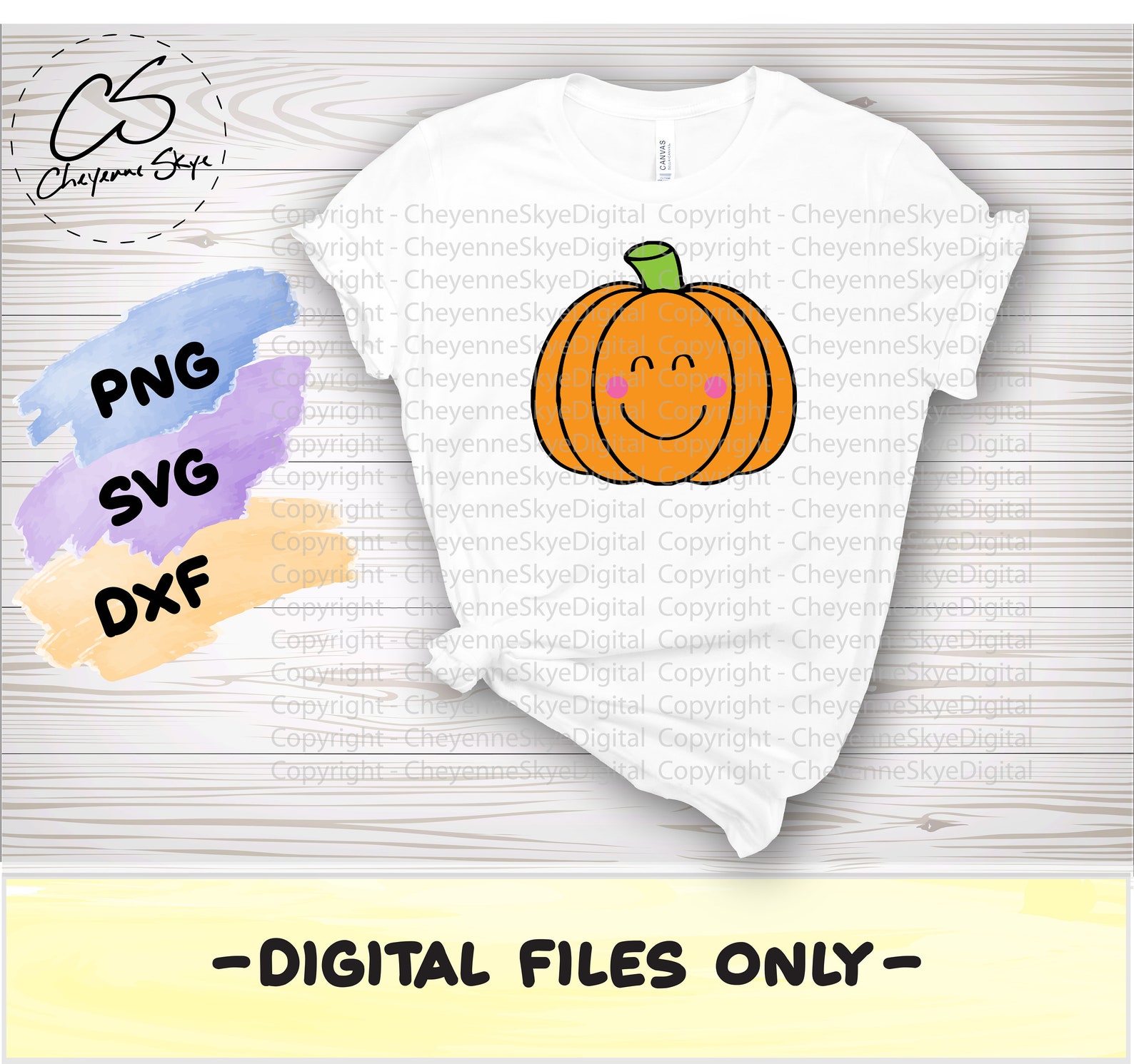 Cute Happy Pumpkin .svg, .png, and .dxf Cut And/or Clipart Files ...