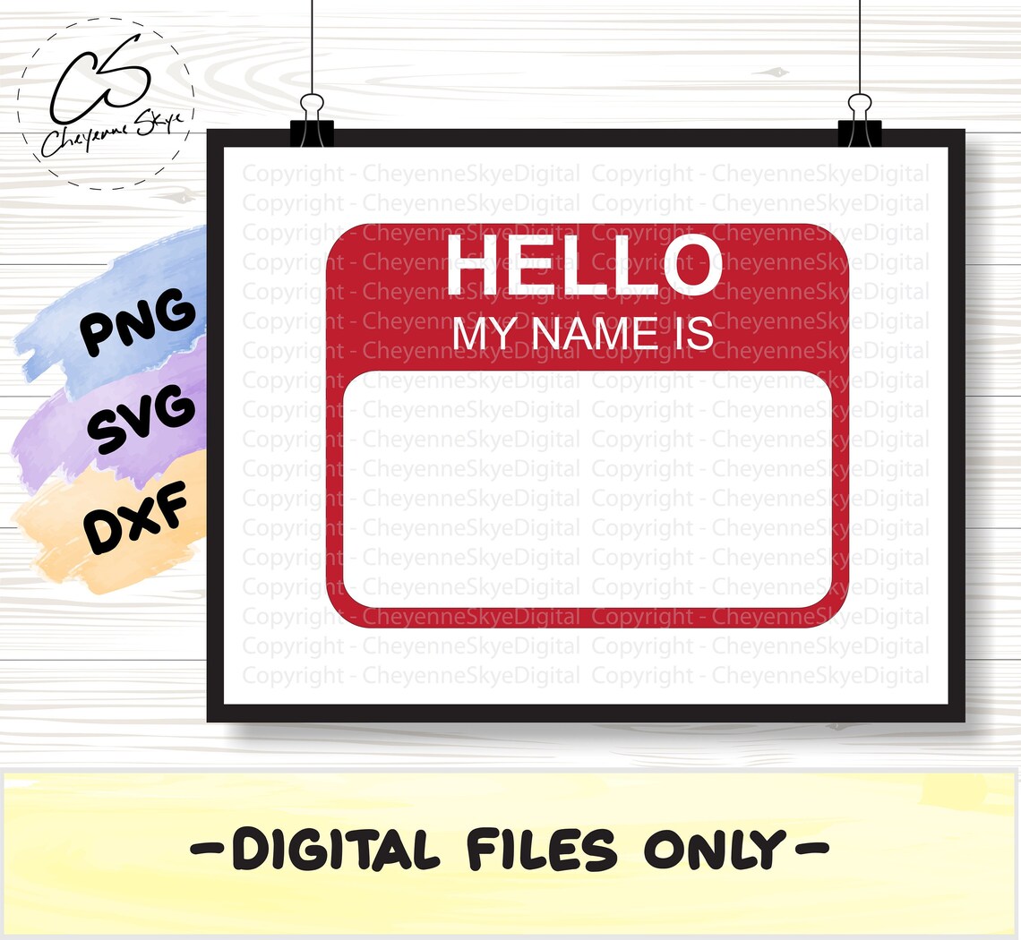 DIY Name Tag for Cosplay Costume Shirt .svg .png and .dxf - Etsy