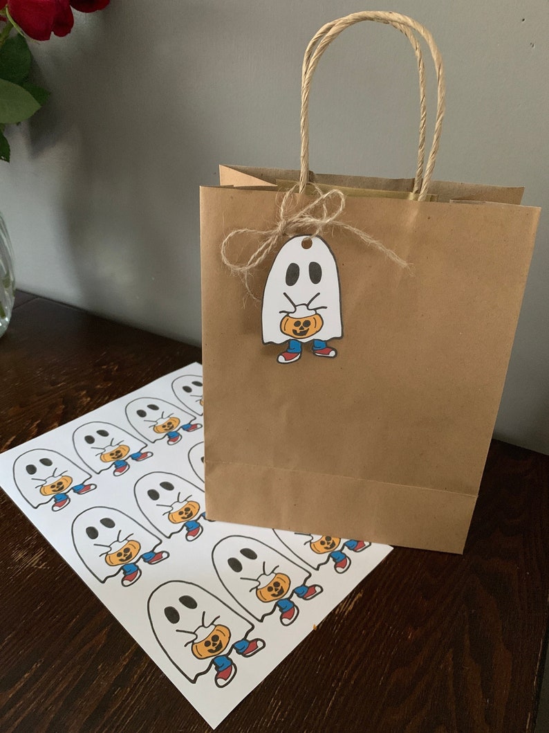 Cute Ghost Gift Tag for Halloween Printable Instant Digital - Etsy