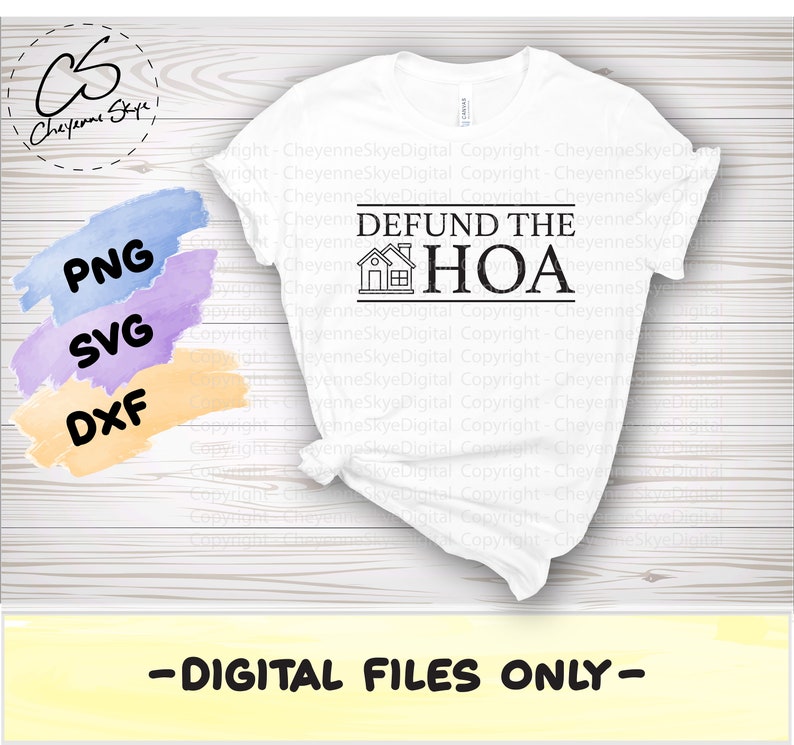 Defund the HOA .svg .png and .dxf Cut And/or Clipart Files - Etsy