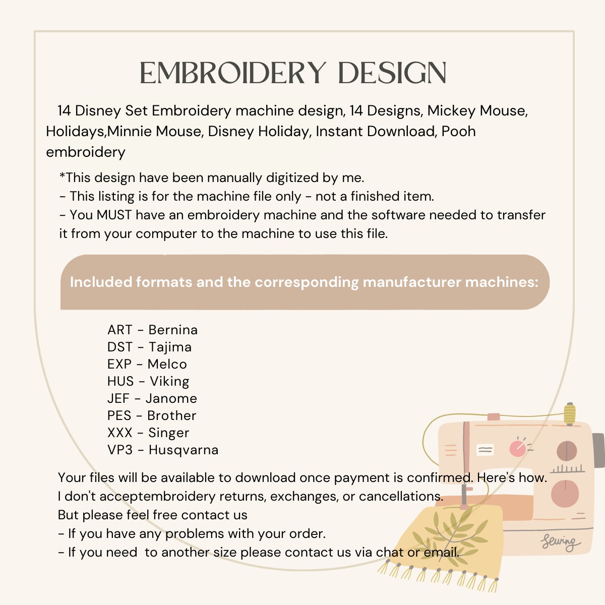 14 Disney Set Embroidery Machine Design, 14 Designs, Mckey Mouse ...