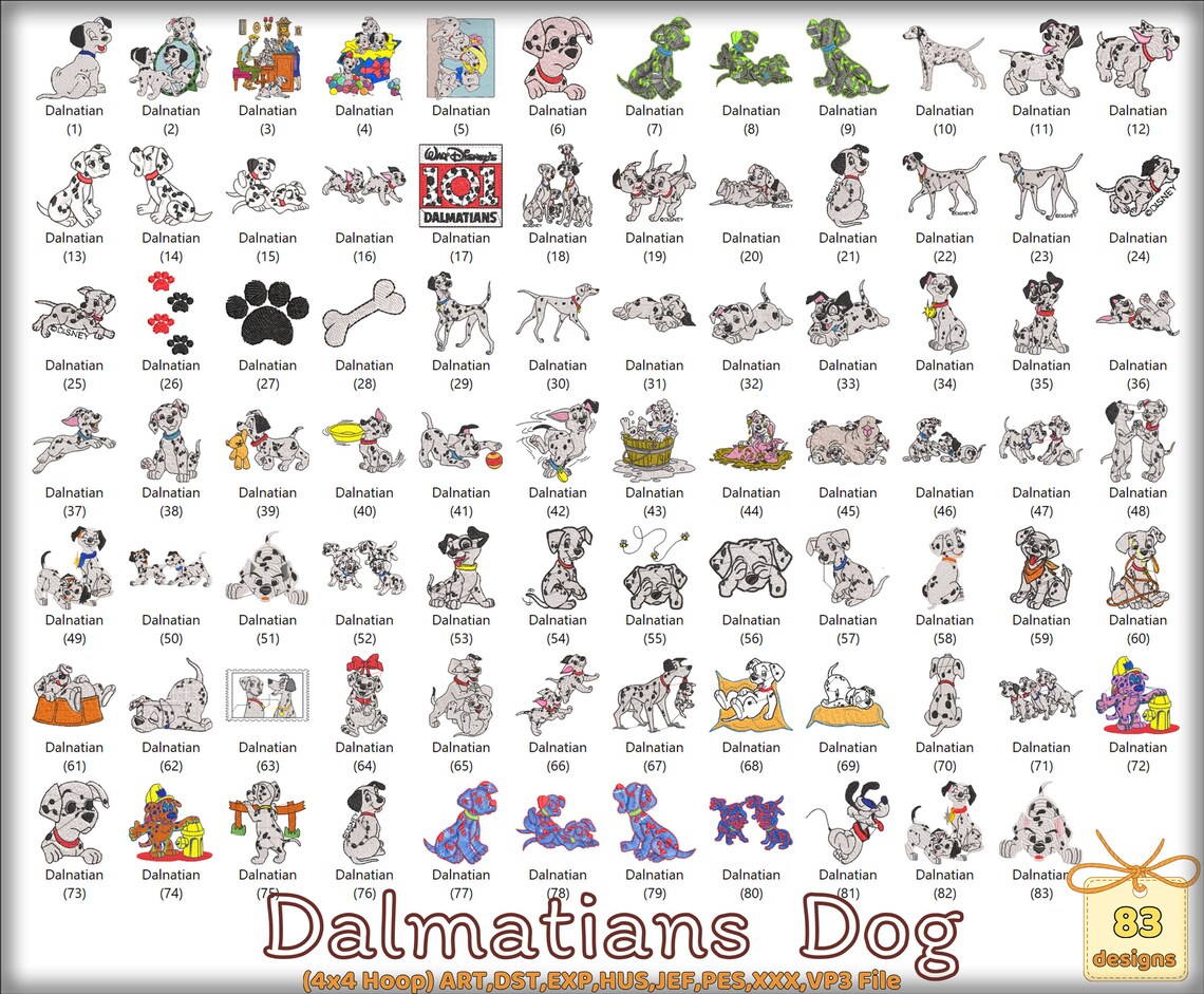 Dalmatian Dog Machine Embroidery Designs,dalmatian Designs,dalmatian ...