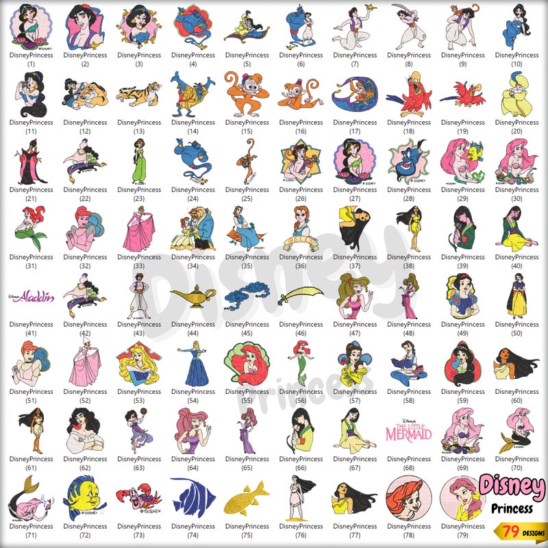 Princess Embroidery - Etsy