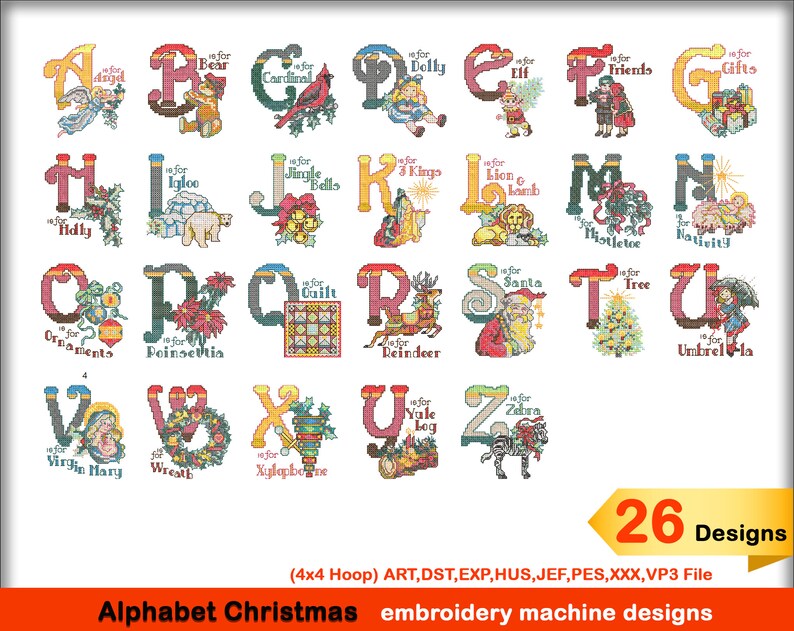 Animal Alphabet Embroidery Designs,monogram Embroidery,embroidery ...