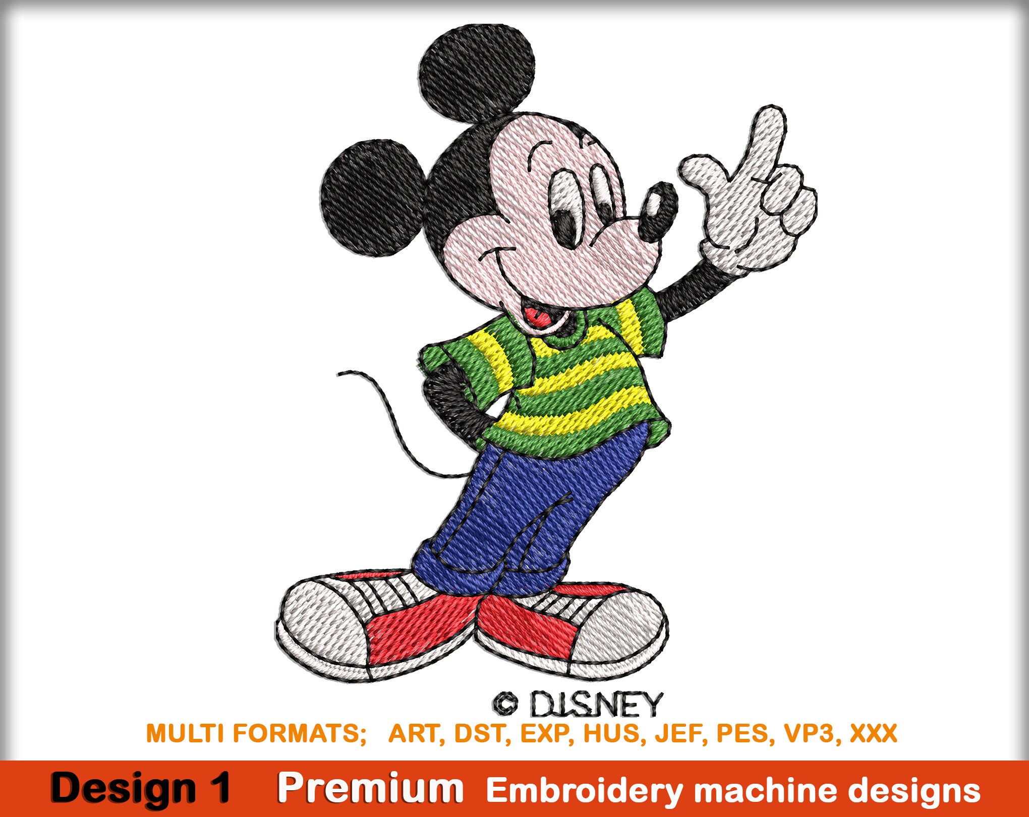 14 Disney Set Embroidery Machine Design, 14 Designs, Mckey Mouse ...
