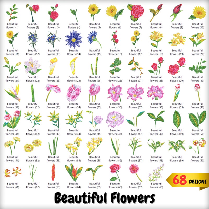 Flower Embroidery - Etsy