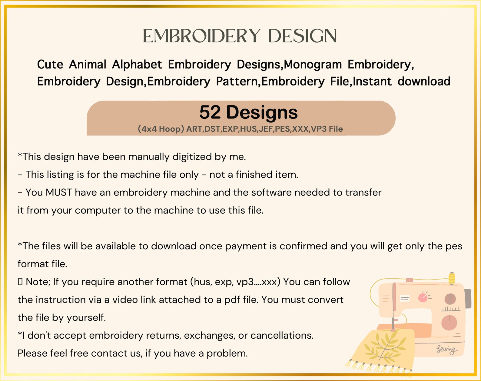 Cute Animal Alphabet Embroidery Designs,monogram Embroidery,embroidery ...