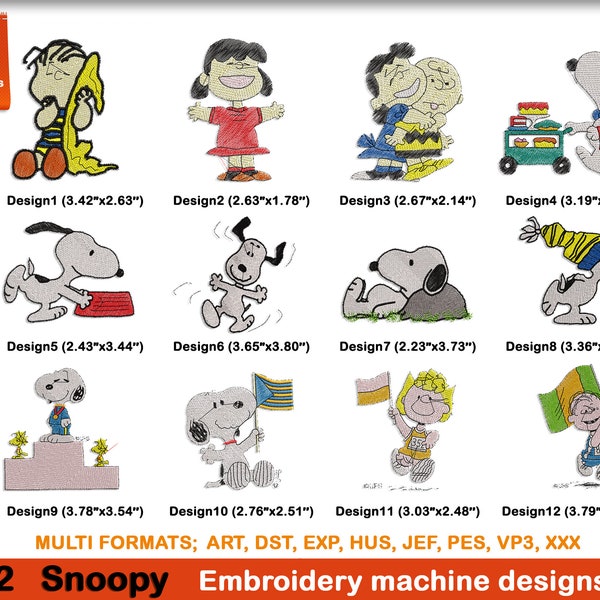 Snoopy Embroidery - Etsy