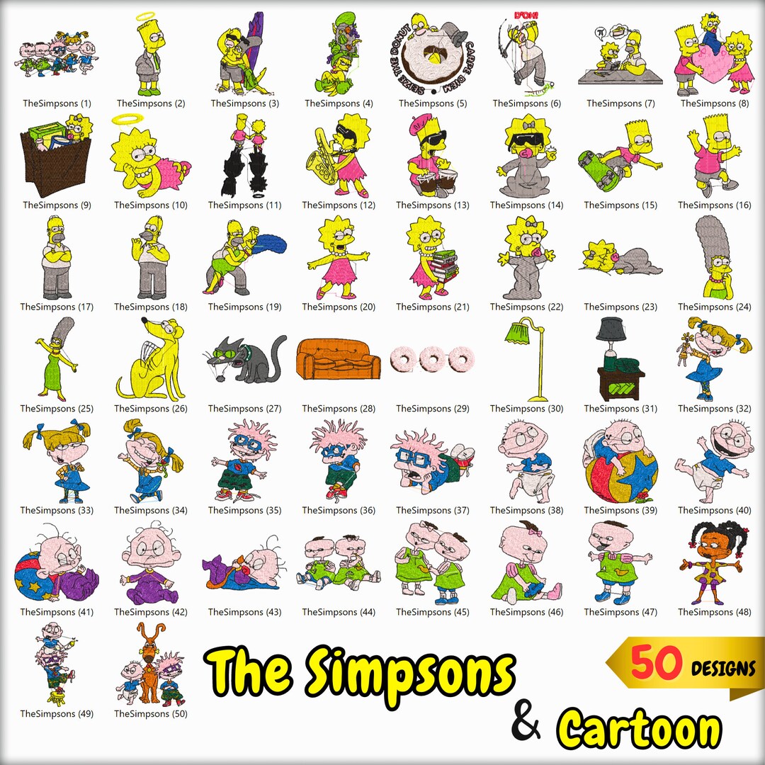 The Simpsons Machine Embroidery Design,instant Download,bart Simpson ...