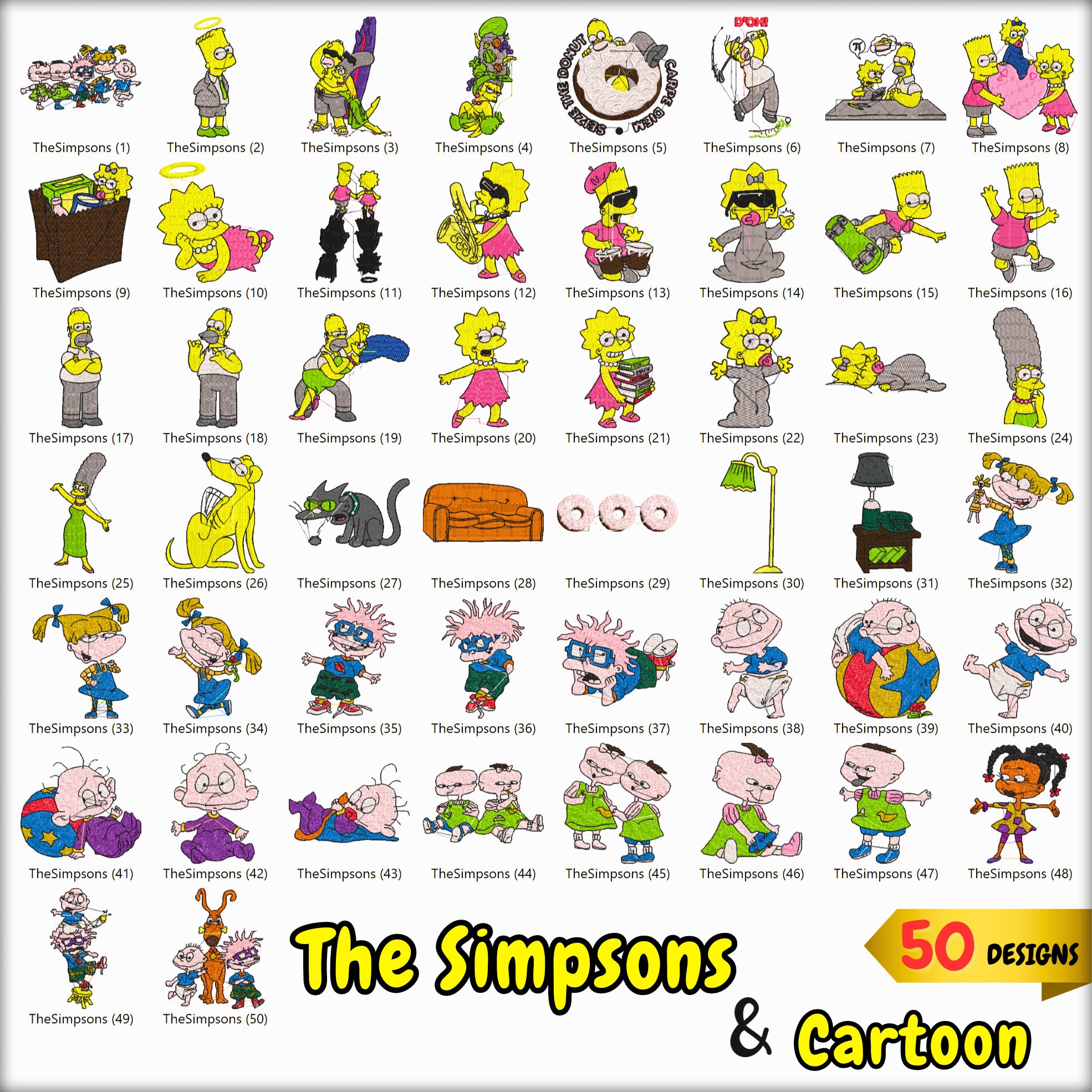 The Simpsons Machine Embroidery Design,instant Download,bart Simpson ...