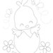 Printable Easter Chic in Egg Shell Coloring Page Instant Download ...