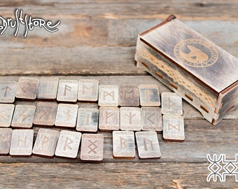 Home & Living Storage & Organization Boxes & Bins 25 rune set in box ...