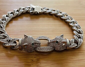 Panther Link Bracelet - Etsy