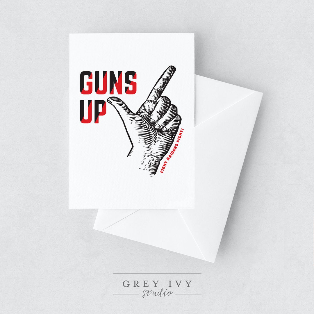 Texas Tech Guns Up, Fight Raiders Fight! | War Chant | A2 Greeting Card ...