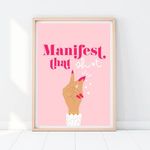 Manifest Hand Print Bedroom Print Self Love Nail Salon Decor ...