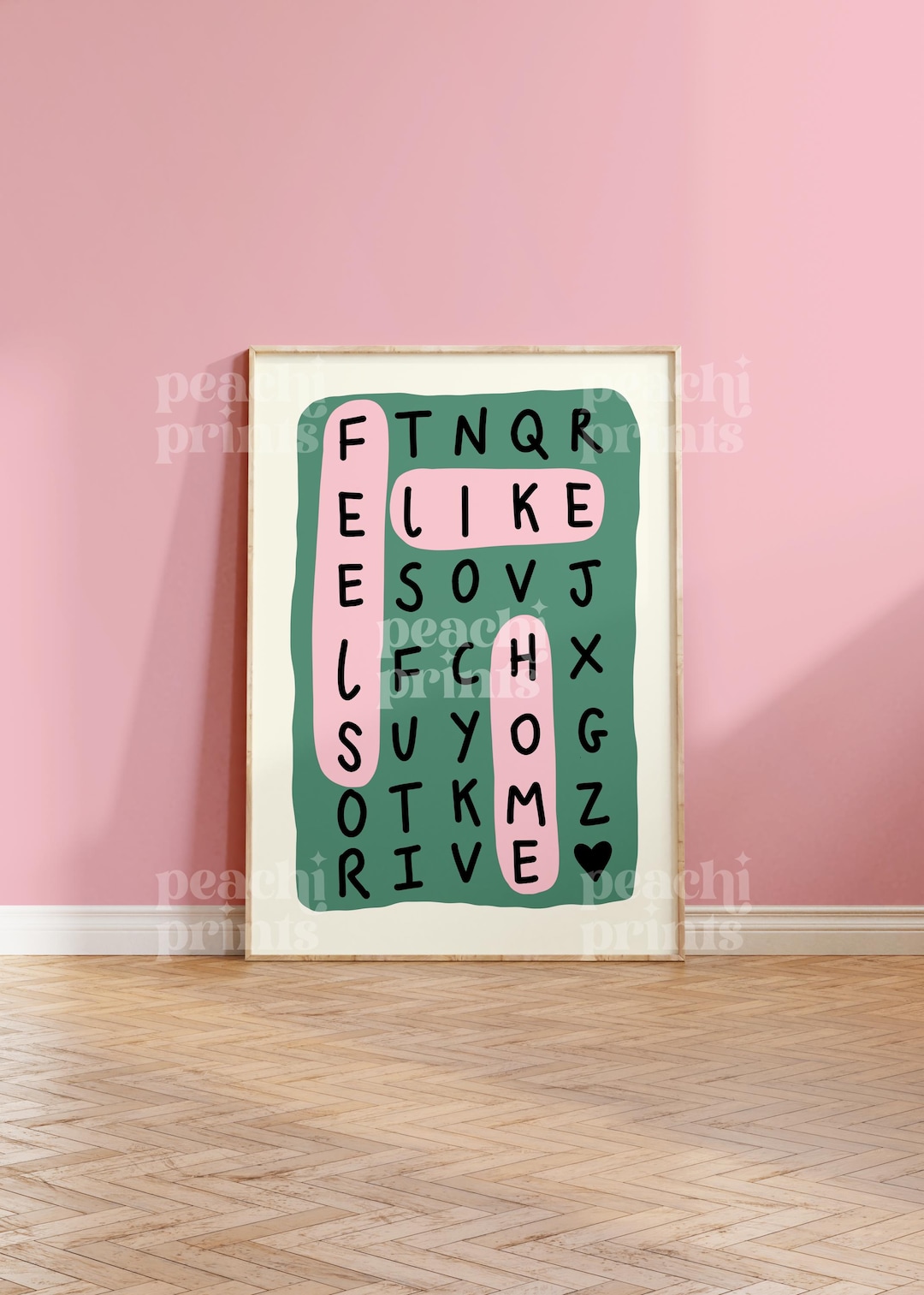 Feels Like Home Green Print: Word Art Living Room Gallery Wall - Etsy