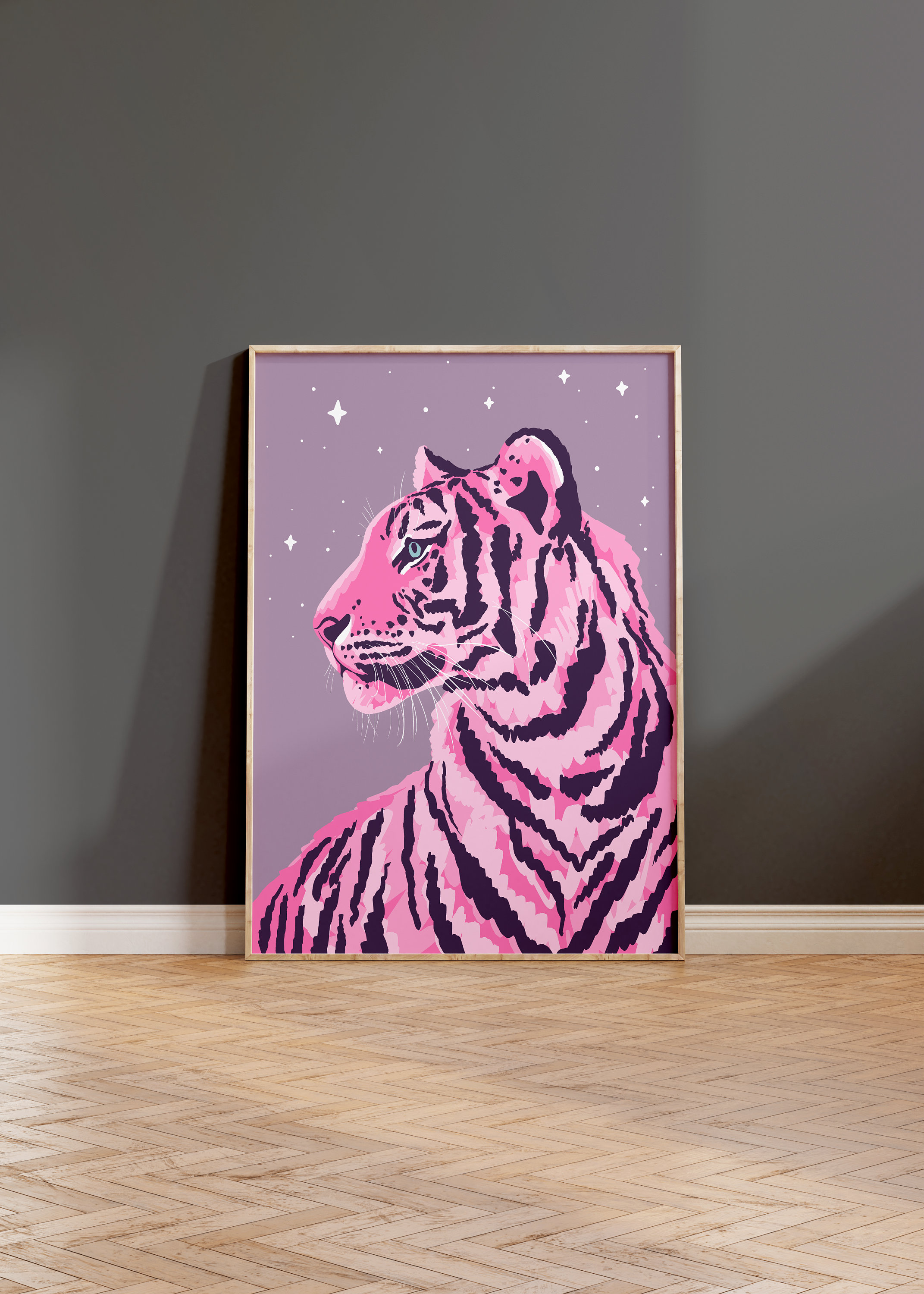Bright Neon Tiger