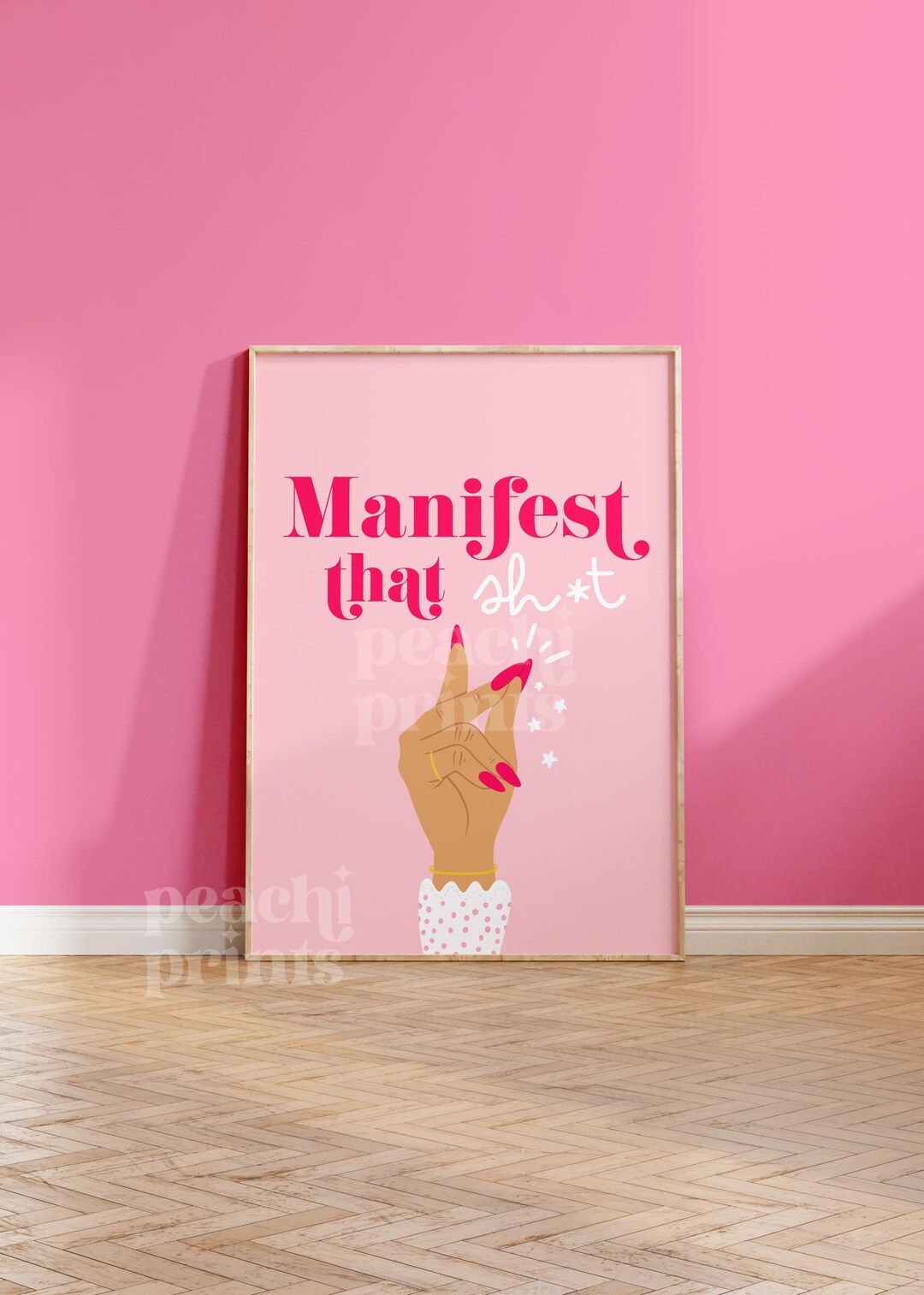Manifest Hand Print Bedroom Print Self Love Nail Salon Decor ...
