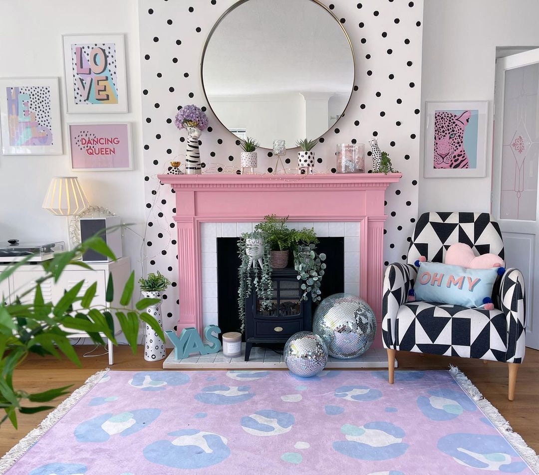 Pink Leopard Print Bedroom