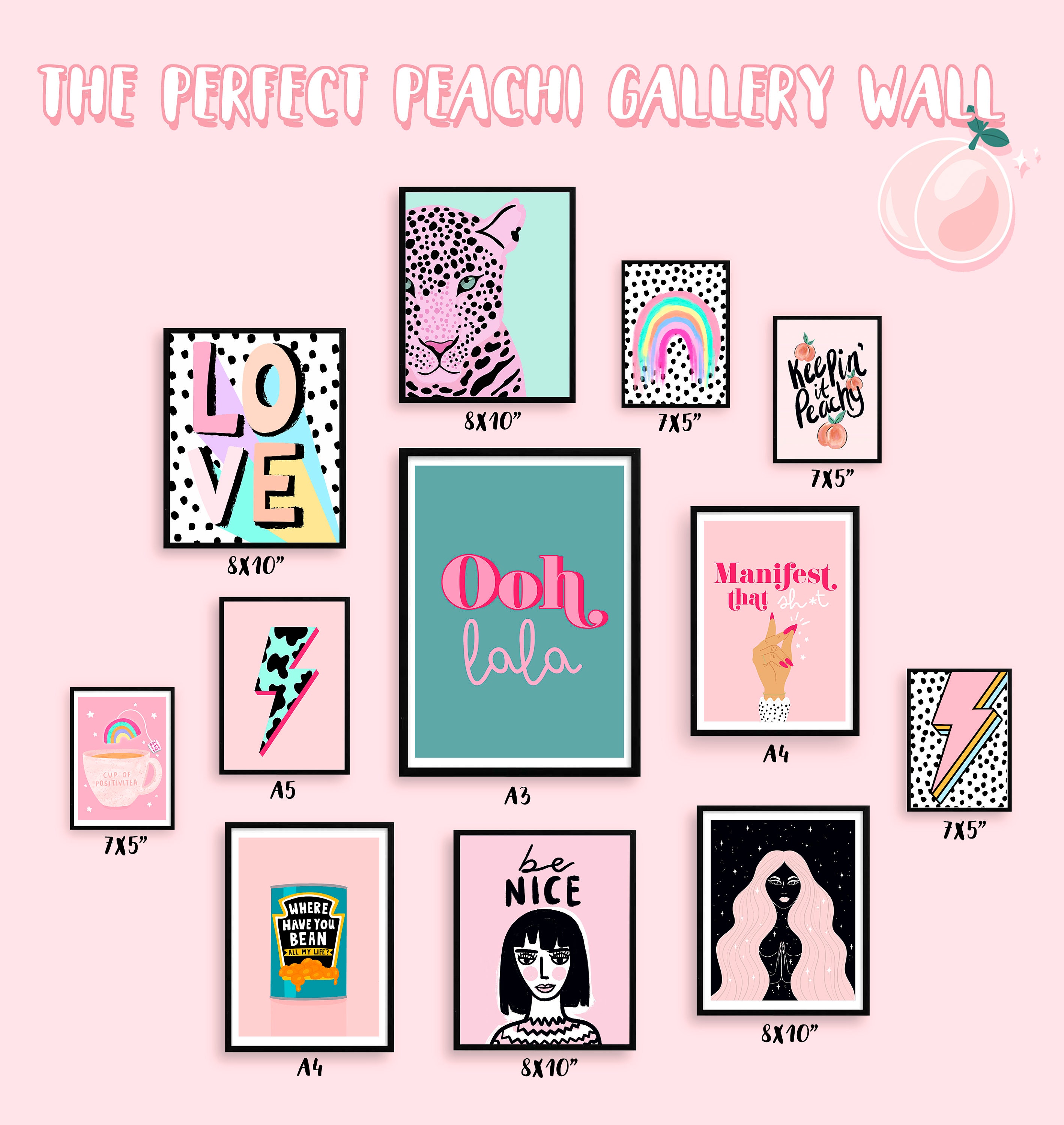 Manifest Hand Print / Bedroom Print / Self Love / Pink / - Etsy