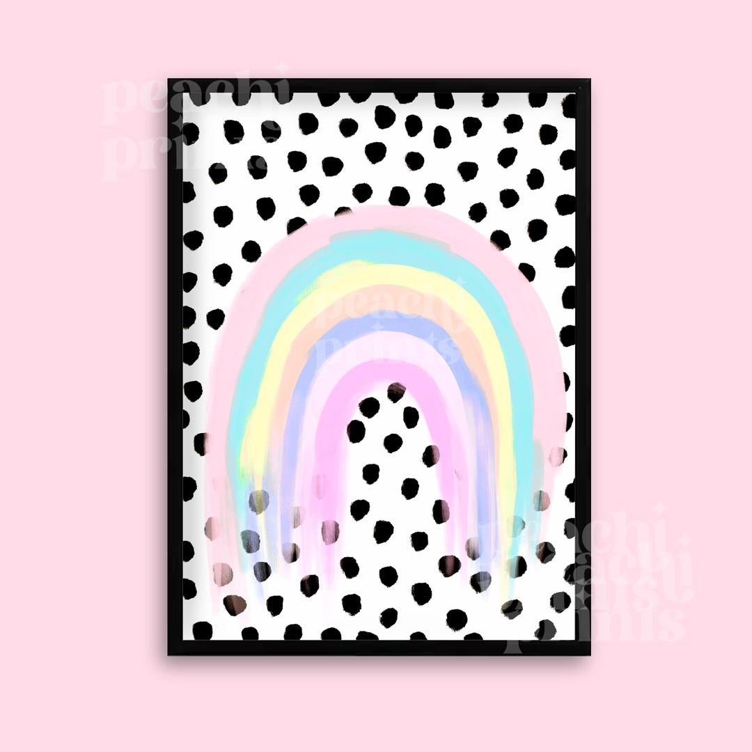 Pastel Rainbow Art Print / Bedroom Print / Colourful / Living Room ...
