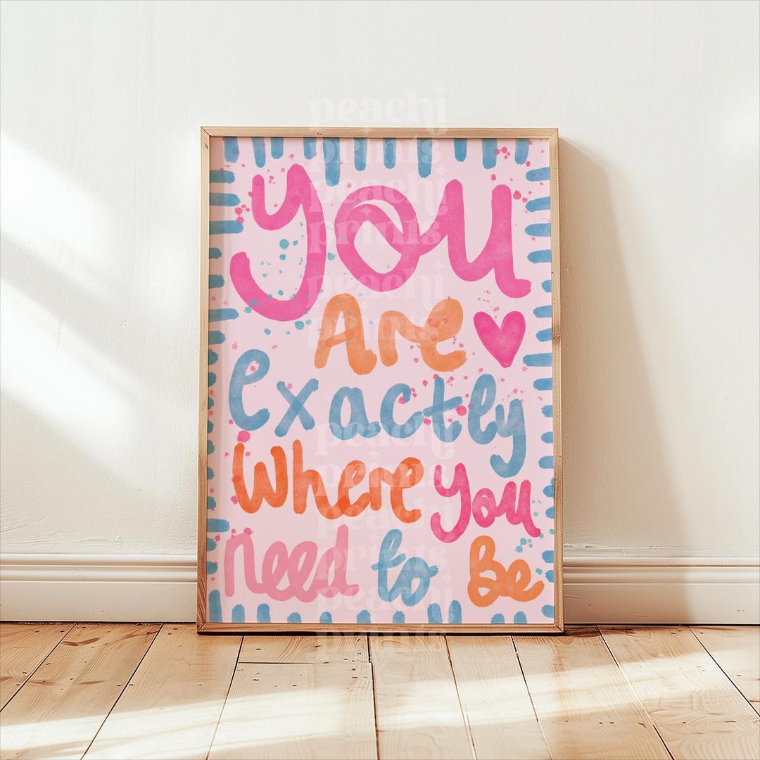 Positive Affirmation Print: Colorful Watercolor Quote, Motivational ...