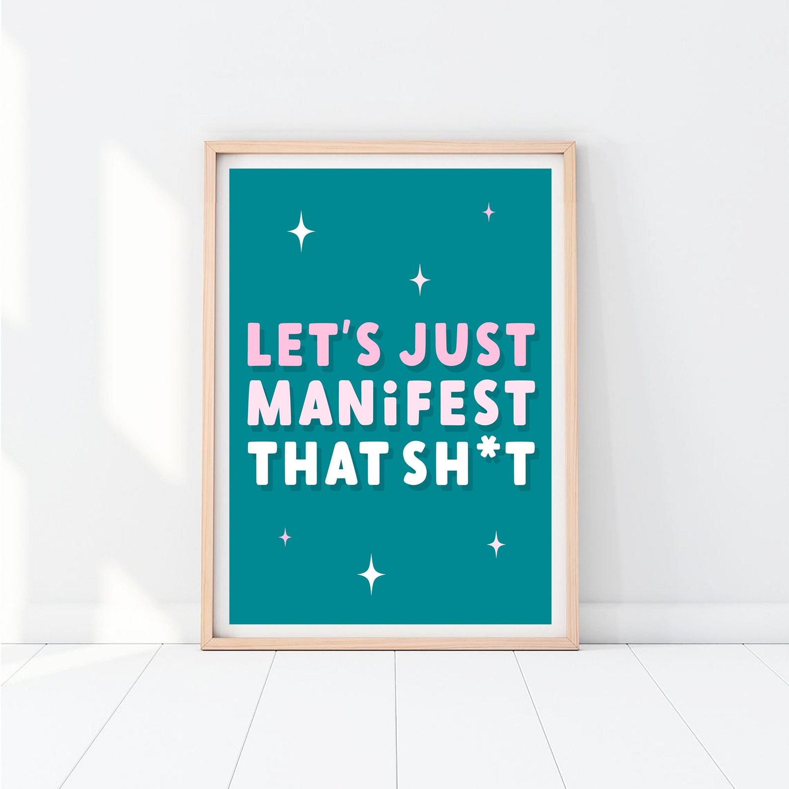 Let's Manifest Print / Bedroom Print / Self Love / Pink / | Etsy
