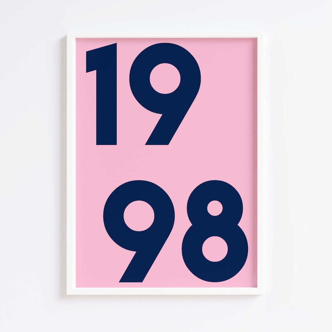 Personalized Year Print: Bold Custom Wall Art - Etsy
