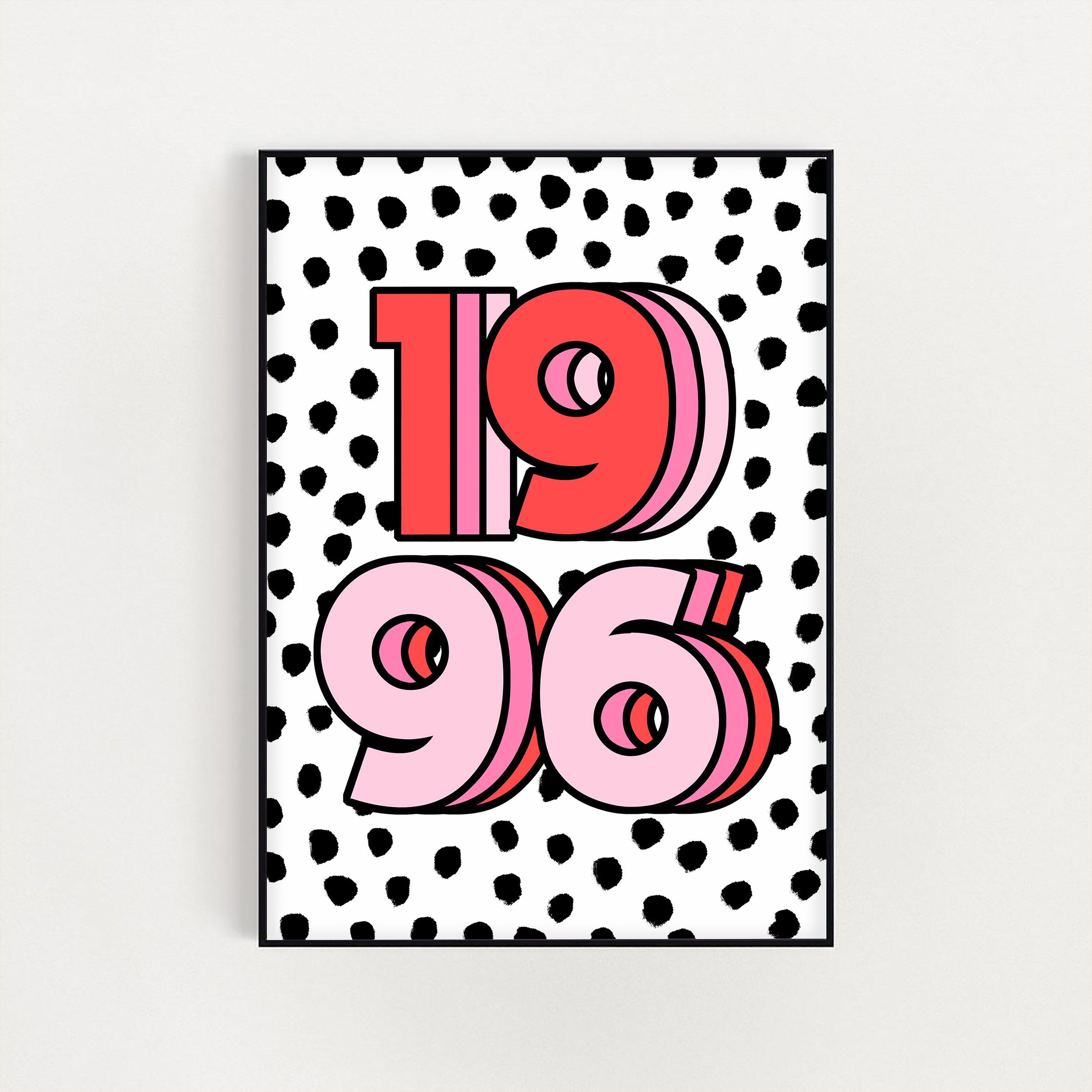 Birth Year Custom Print / Personalised / Dalmatian / Girly / | Etsy