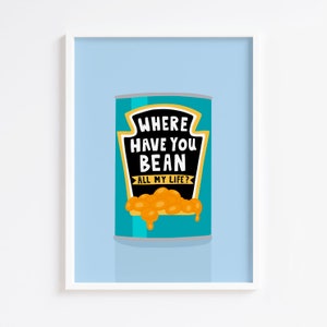 Baked Beans Print Kitchen Print Wall Art Prints Kitchen Decor Kitchen ...