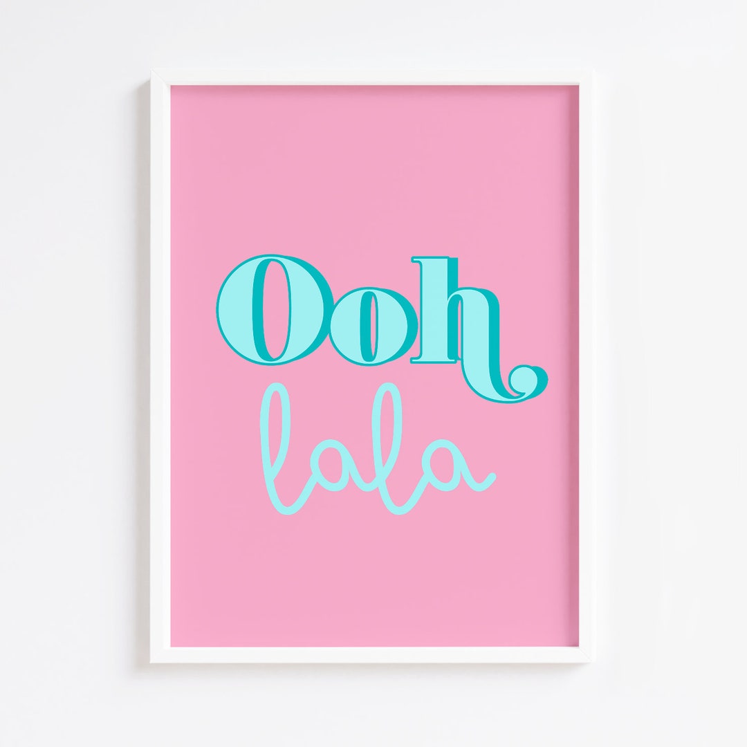 Pink Ooh La La Print: Chic Bedroom Wall Art - Etsy