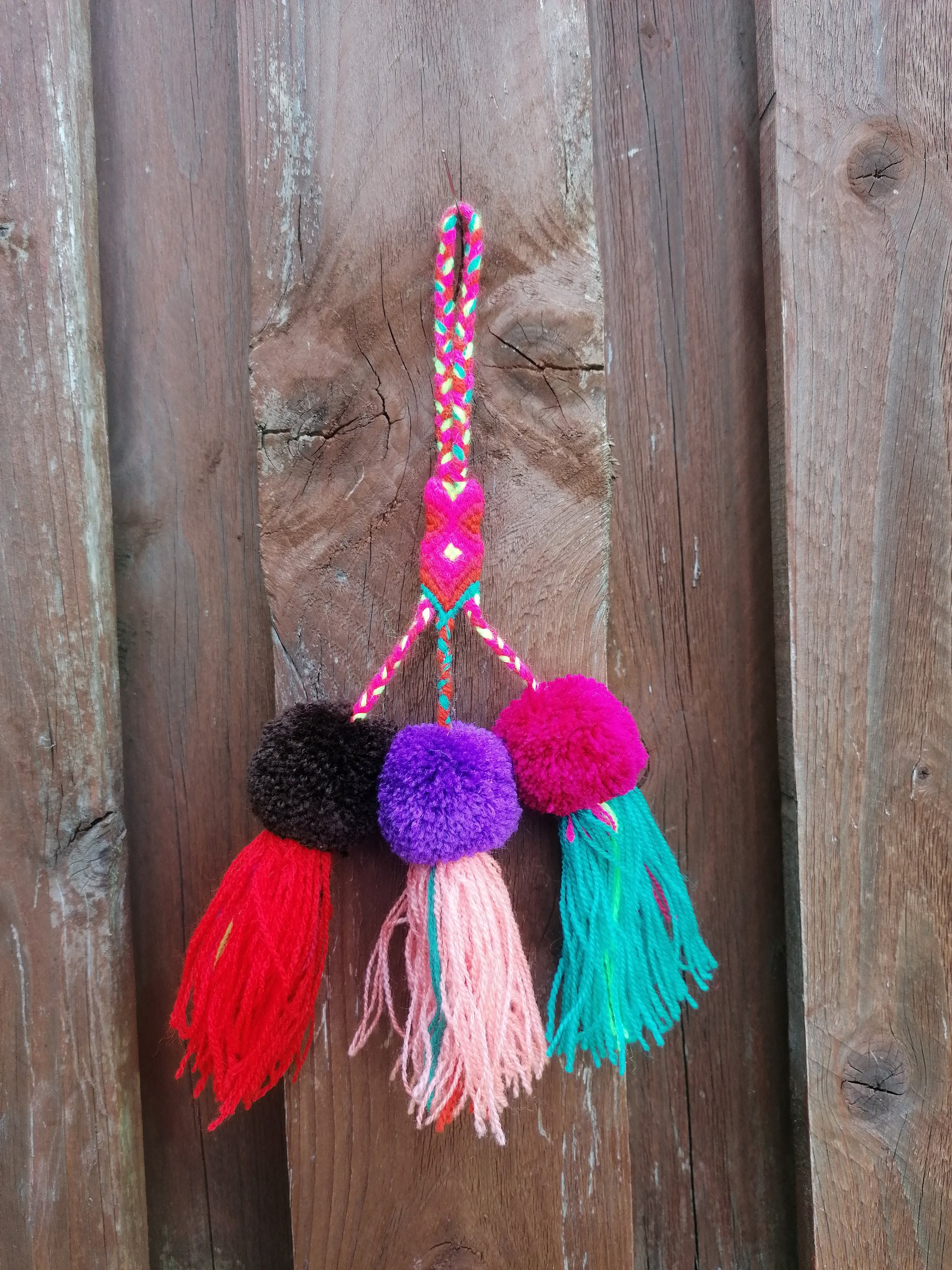 Colourful Pom Pom, Handmade From Yarn, an Ideal and Versatile Accessory ...