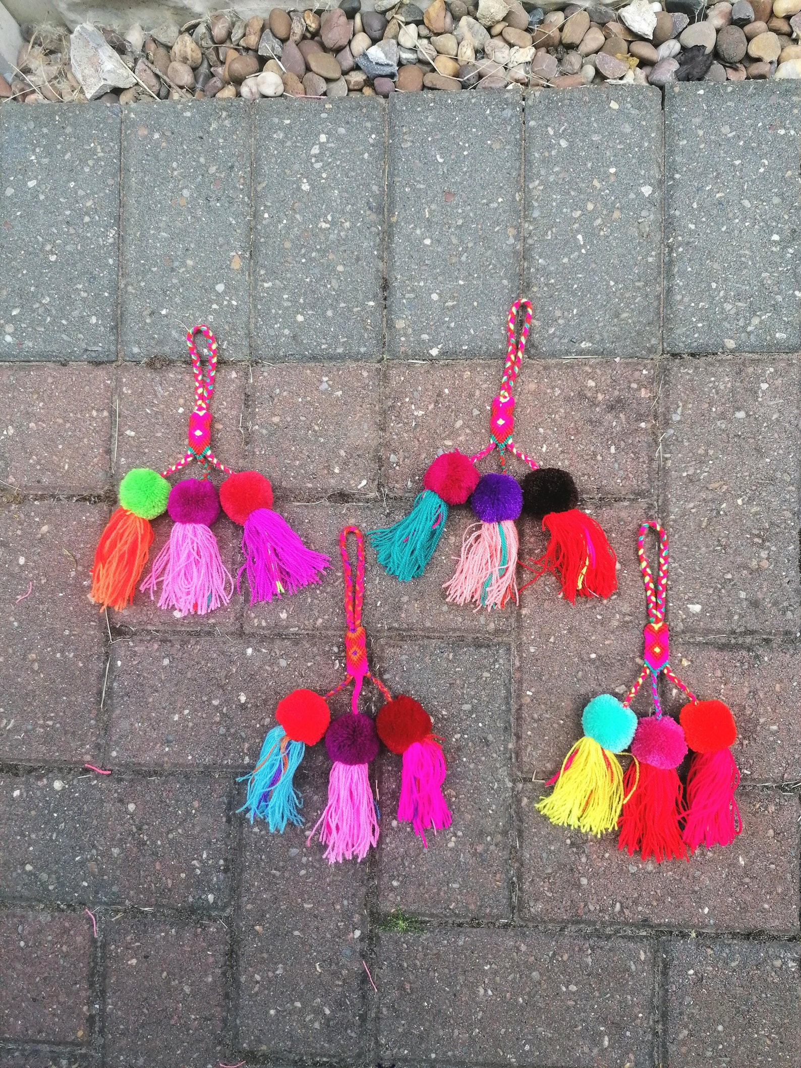 Colourful Pom Pom, Handmade From Yarn, an Ideal and Versatile Accessory ...