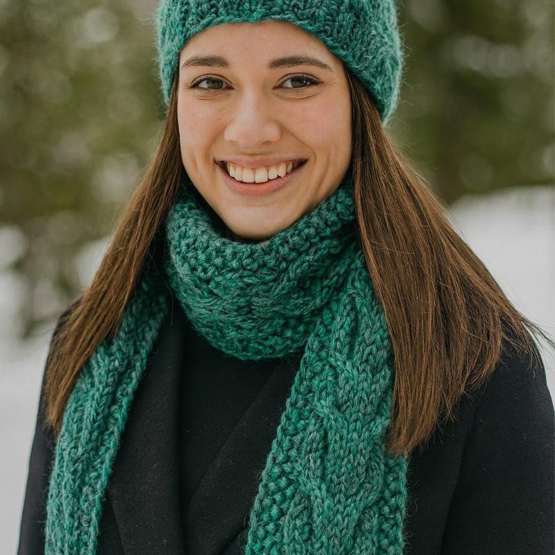 Flat Knit Winter Scarf - Etsy UK