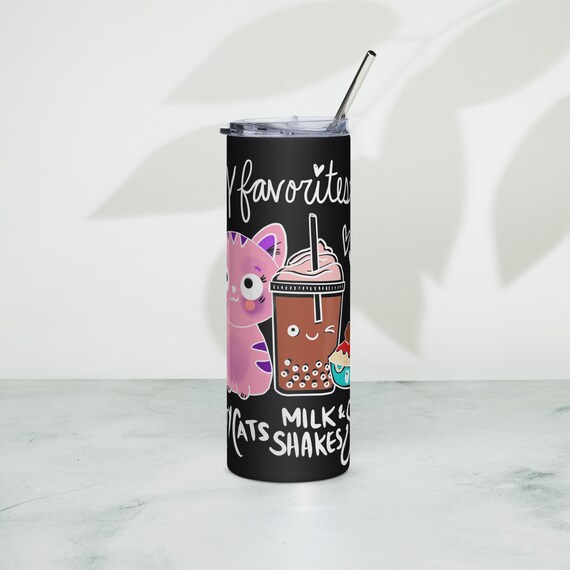 Kitty Milkshake & Spaghetti Stainless Steel Tumbler - Etsy
