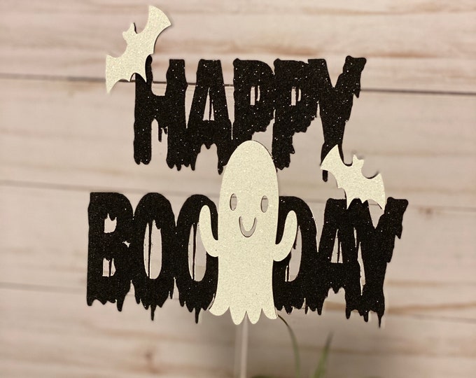 Happy Booday Cake Topper, Halloween Birthday Cake Topper, Halloween ...