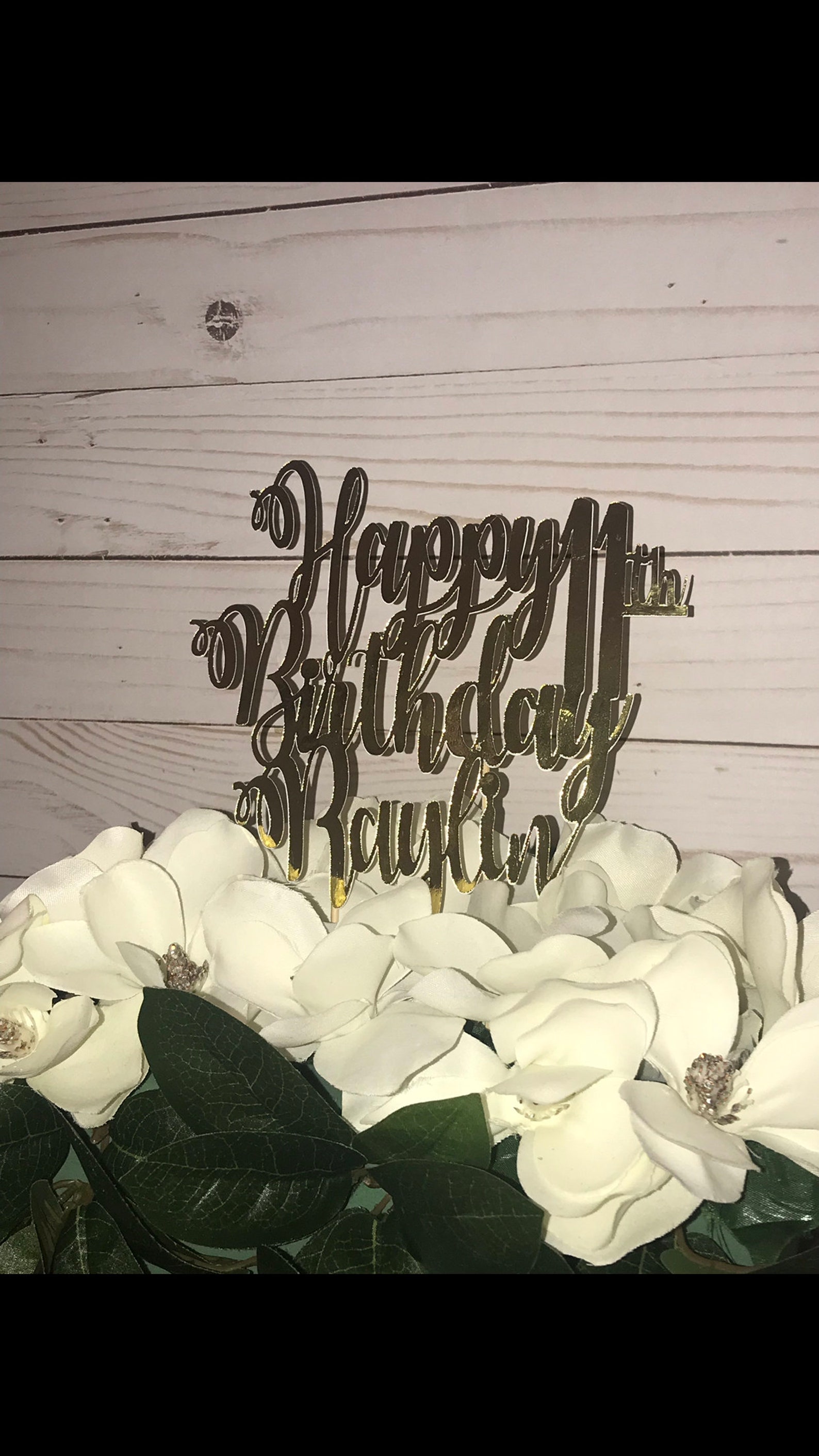 11th Birthday, Cake Topper, Any Name or Age, Happy Birthday, 1st 2,3,4 ...