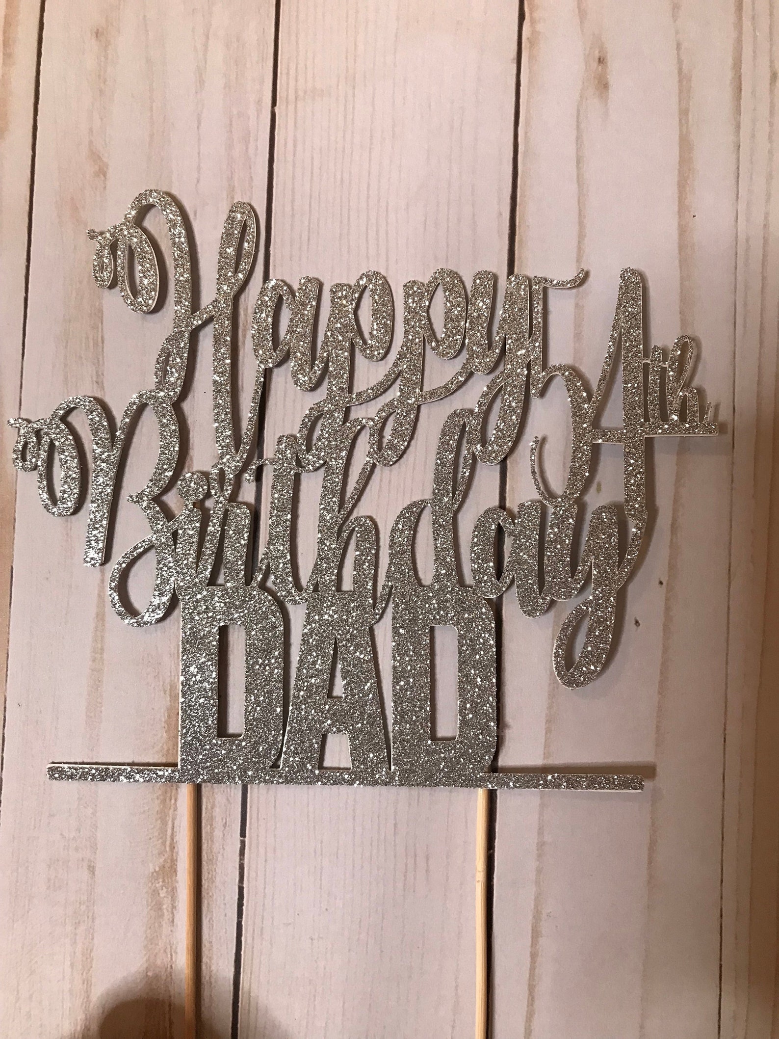 Custom Happy Birthday Dad Cake Topper Dad Topper Happy | Etsy