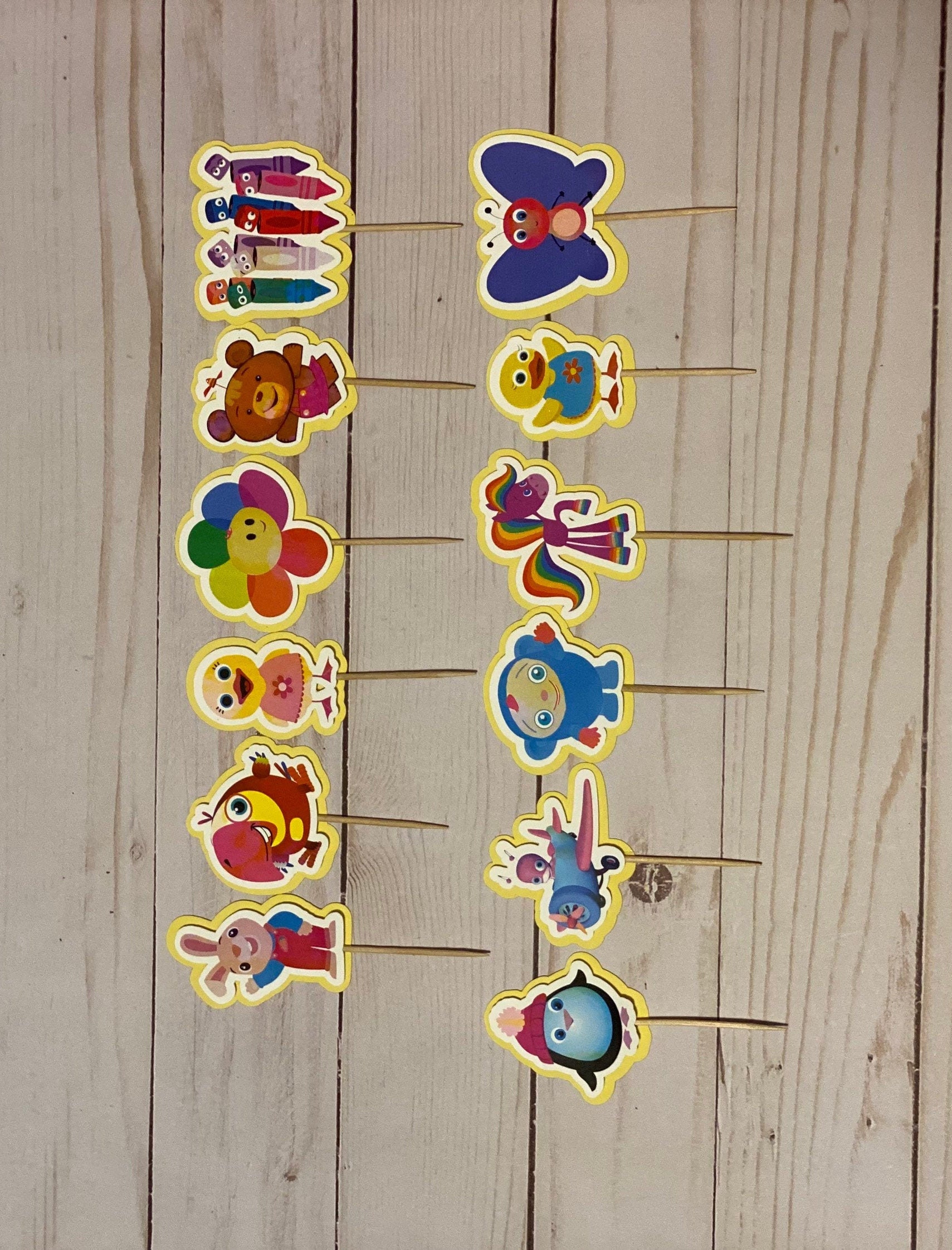 Babyfirst TV Birthday Party, Personalized Cupcake Toppers, Pack of 12 ...