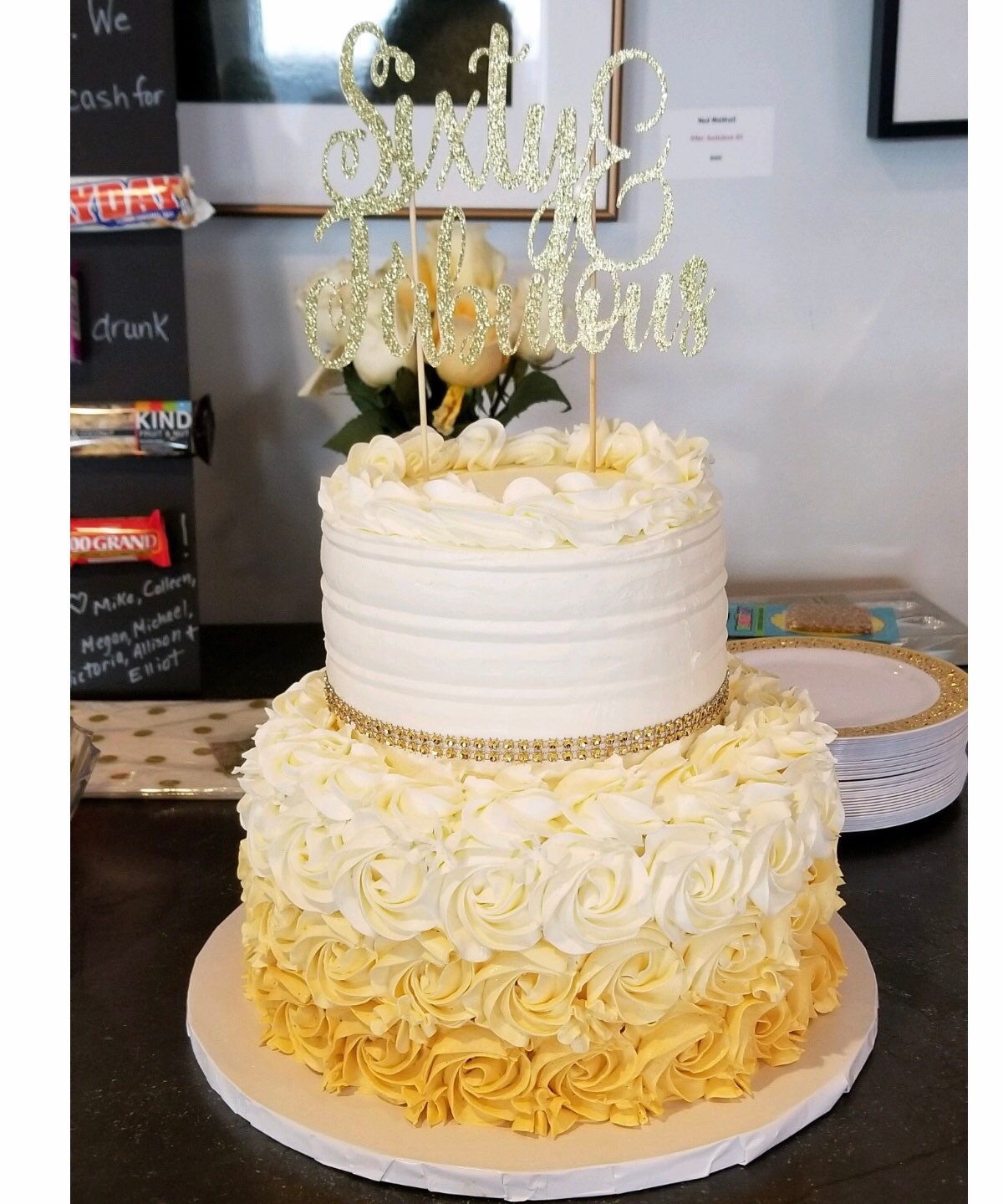 Sixty & Fabulous Cake Topper / 60 and Fabulous / 60th Birthday Party ...