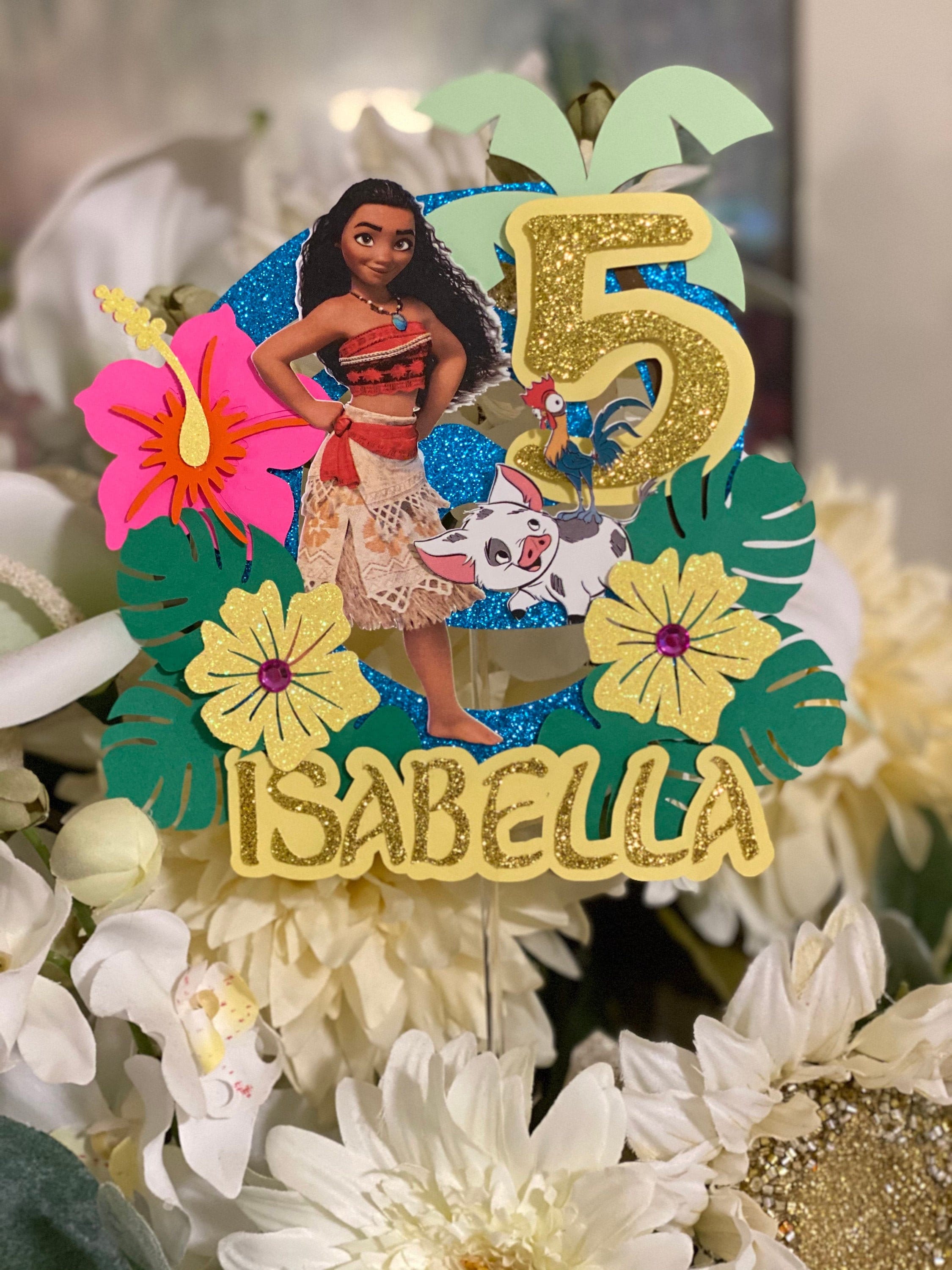 Customized Moana Cake Topper Moana Birthday Theme Moana - Etsy